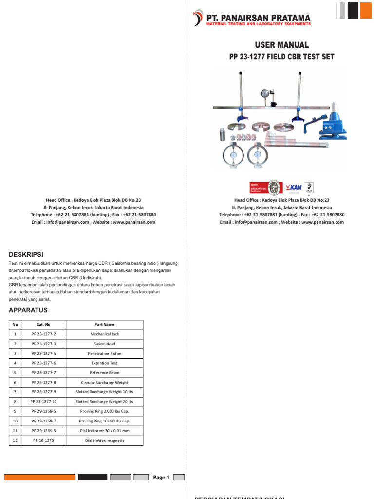 PP 23-1277 Field CBR Test Set Print Version | PDF