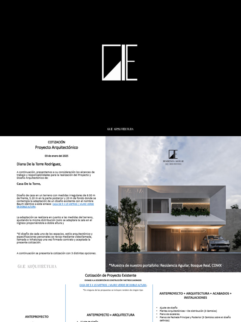 Cotización Casa de La Torre - GLE | PDF