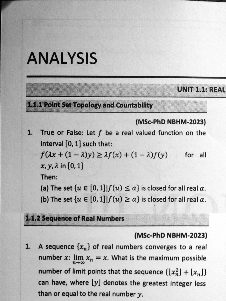 ANALYSIS 2024 NBHM | PDF