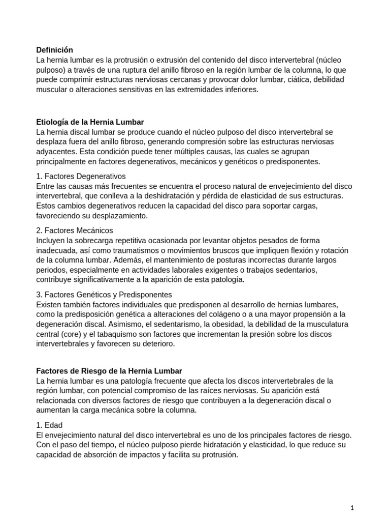 Nuevo Documento de Microsoft Word | PDF | Dolor lumbar | La columna ...