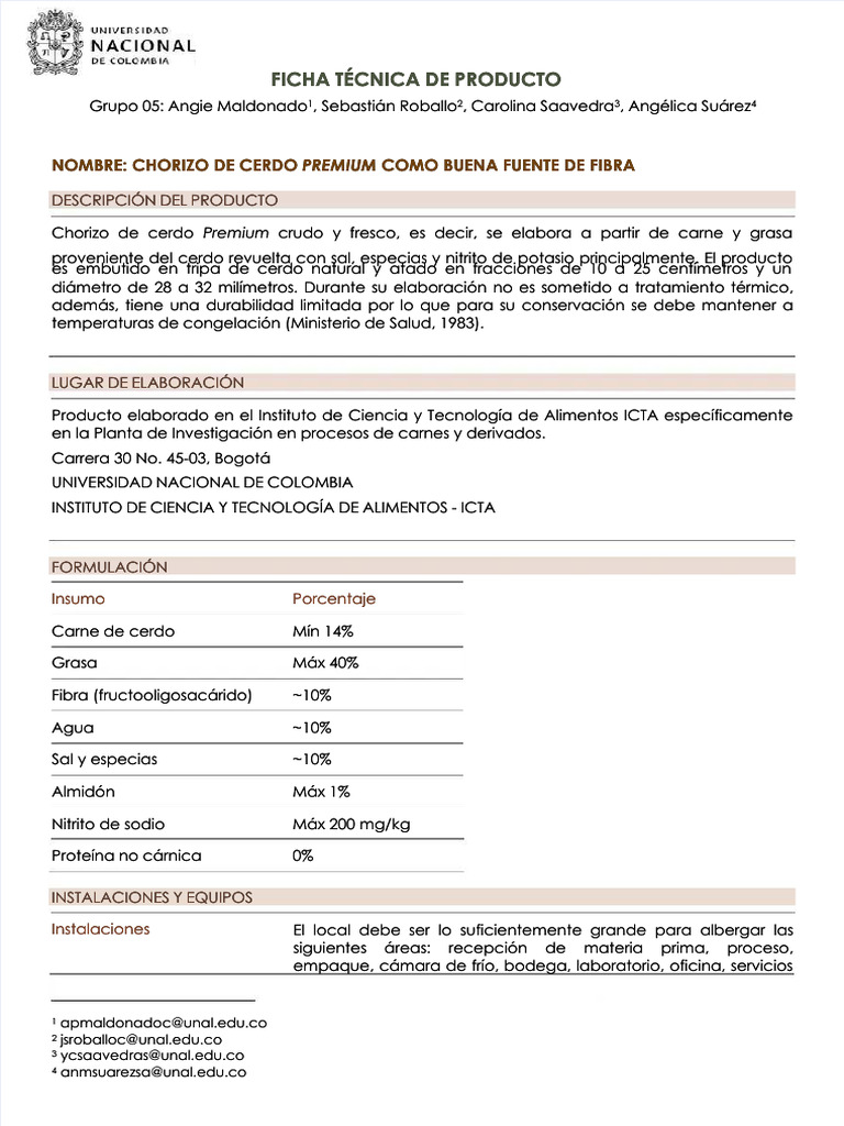 pdf-ficha-tecnica-chorizo_compress | PDF | Carne | sal