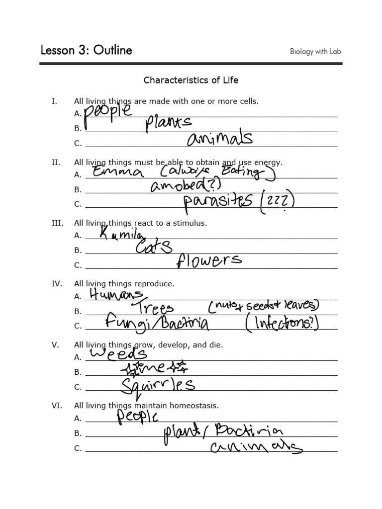 Biology Lesson 3 | PDF