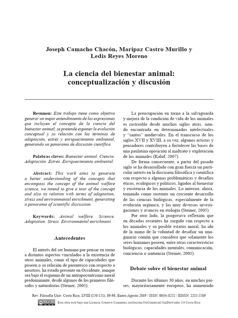 Ciencia del Bienestar Animal: Conceptos Clave | PDF | Glucocorticoides ...