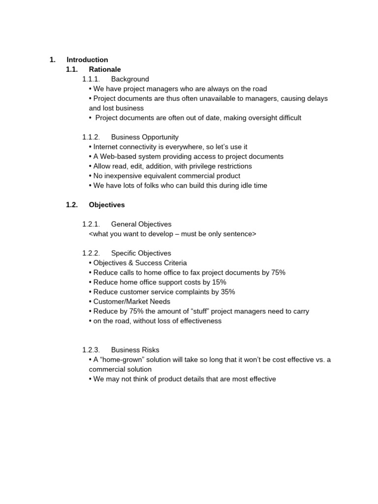 Information System Project Proposal - Part 1 | PDF