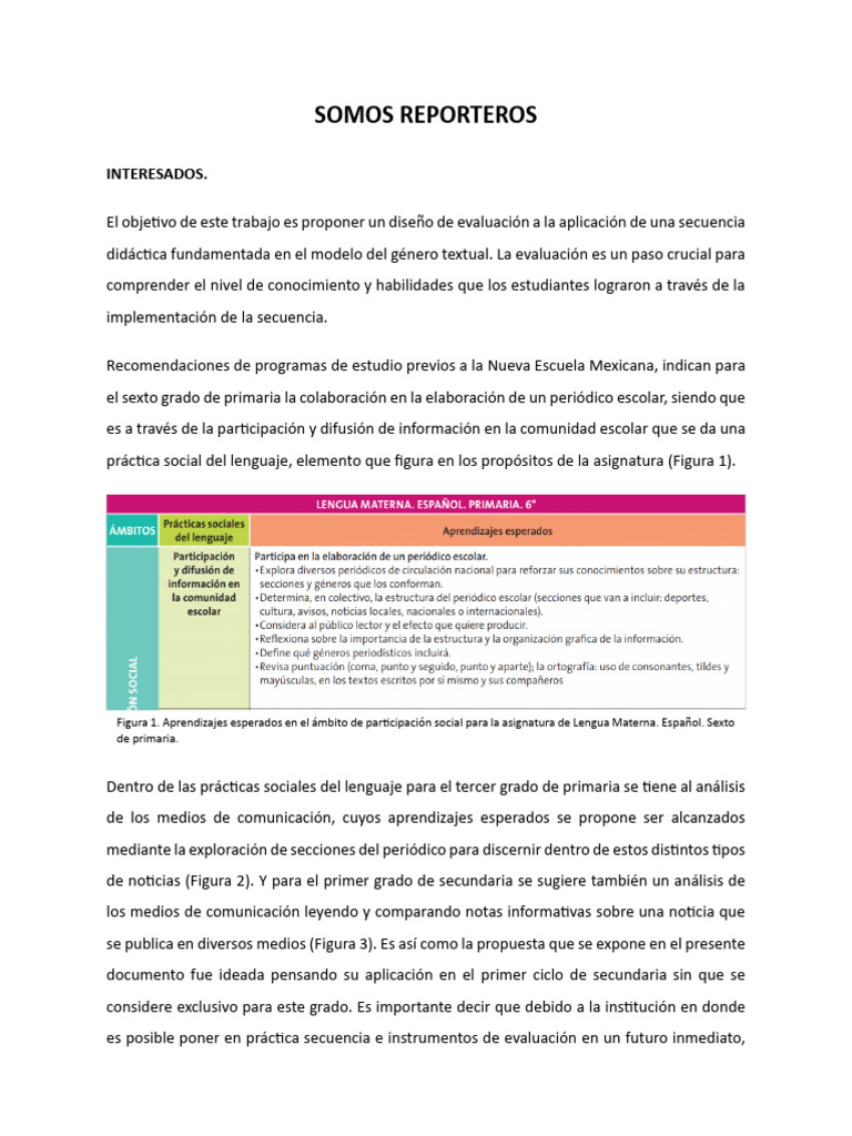 Proy Eval Somos Reporteros v2 01 | PDF