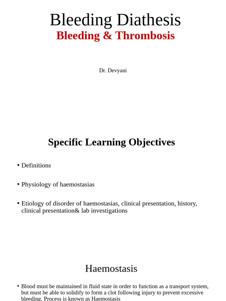 UG Bleeding Diathesis - 023338 | PDF | Coagulation | Thrombosis