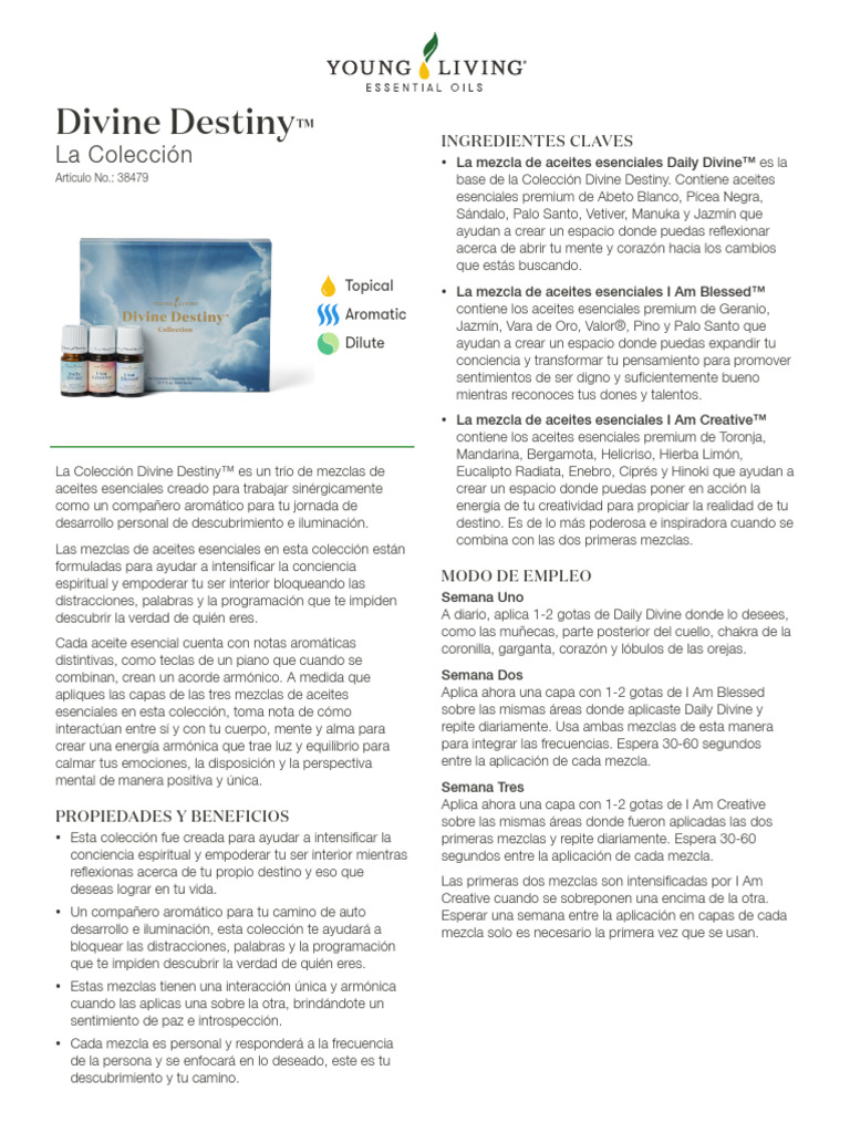Colección Divine Destiny™ de Young Living | PDF