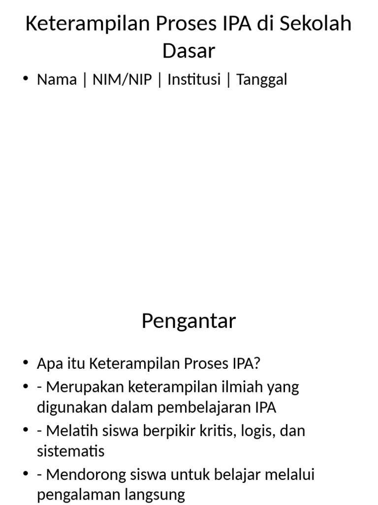 Keterampilan_Proses_IPA_SD | PDF