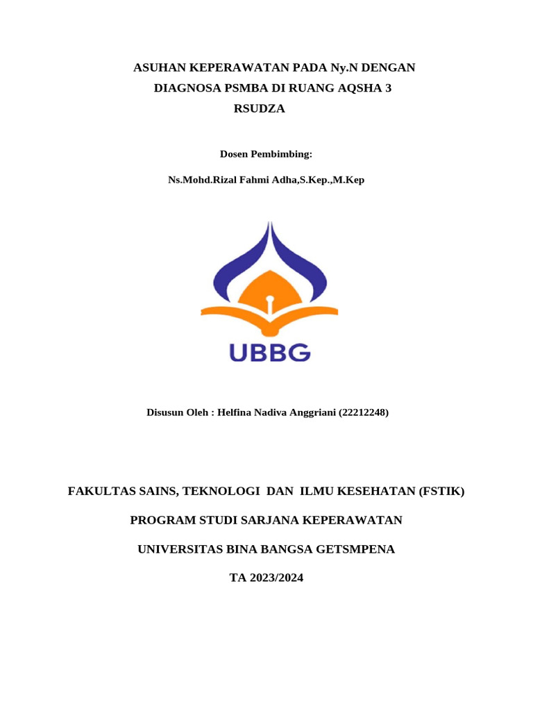 LP Helfina Medikal Bedah Aqsha | PDF