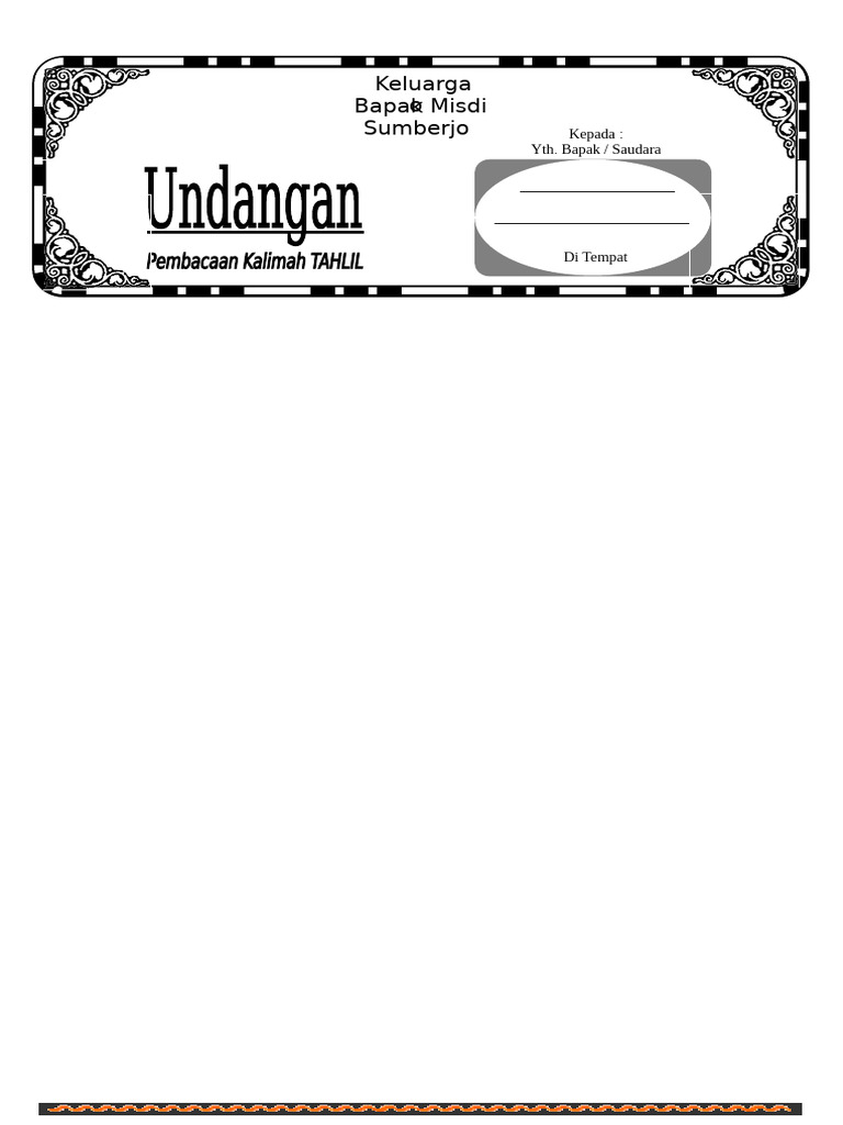 Contoh Undangan Lain Newdoc | PDF