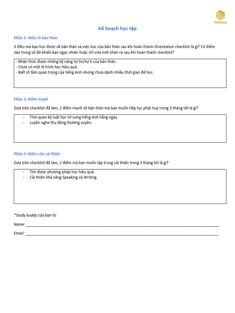 004 - EdSpace Study Planner | PDF