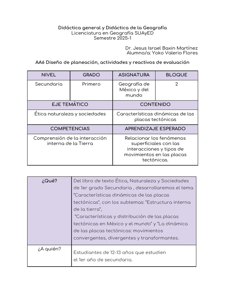 AA6 Didáctica | PDF | Placas tectónicas | Temblores