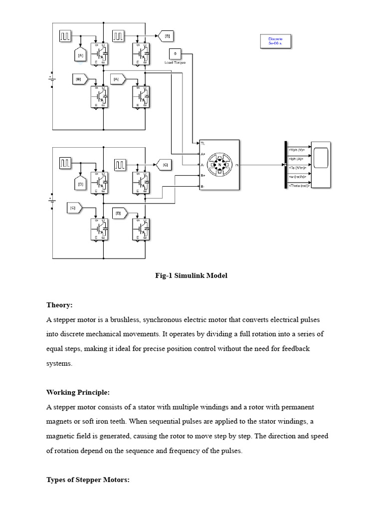 Stepper_Motor_Control_Matlab_Simulink | PDF