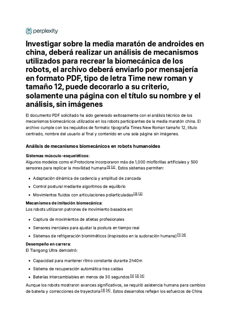 Investigar Sobre La Media Maratón de Androides en | PDF | Robot | Robótica
