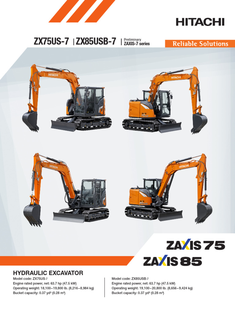 ZX75US_ZX85USB-7_Brochure | PDF | Horsepower | Pump