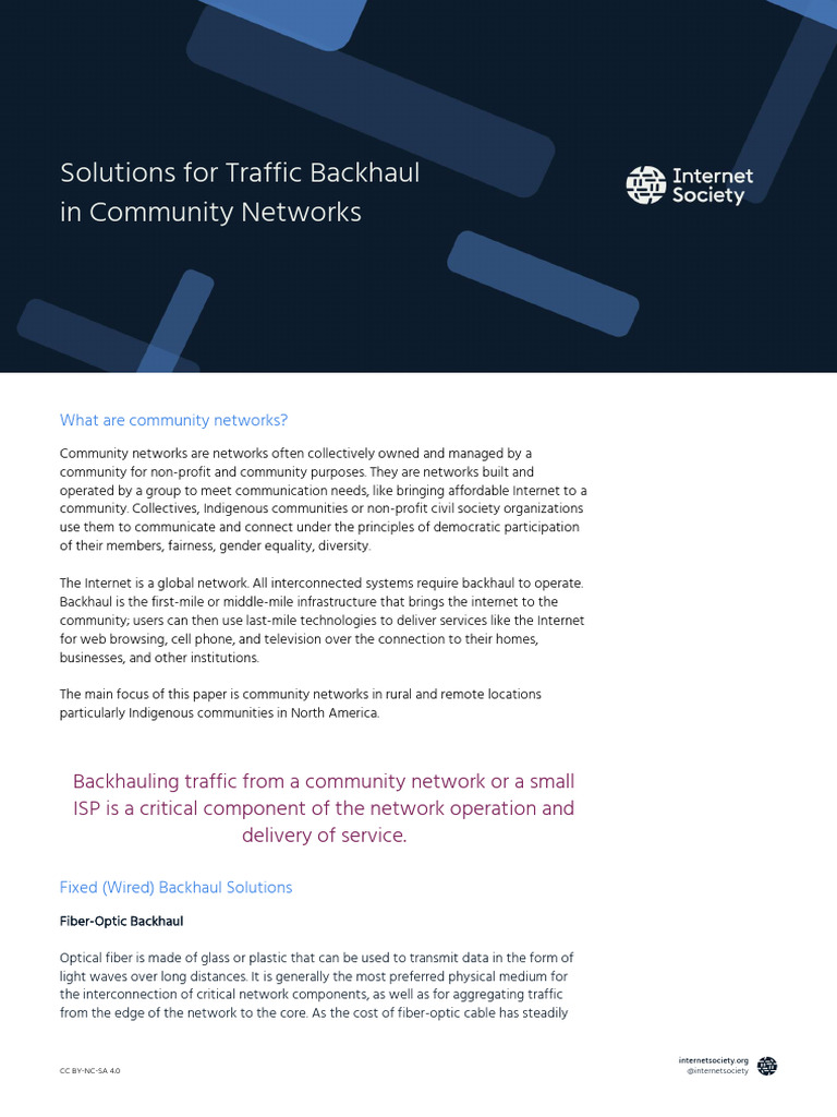 Backhaul Solutions Fact Sheet | PDF | Wavelength Division Multiplexing ...