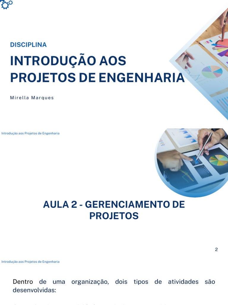 Aula 2 - Introduo Aos Projetos de Engenharia | PDF | Gestão de projetos | Custo