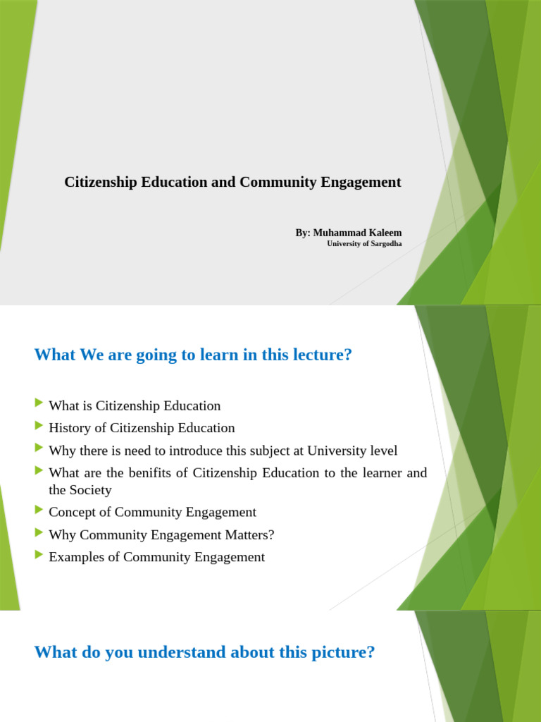 Citizenshipeducationandcommunityengagement 240812160642 4aad99a8 | PDF ...