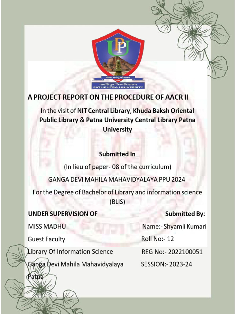 Final Assignment Shyamli Kumari | PDF | Libraries | Cultural Organizations