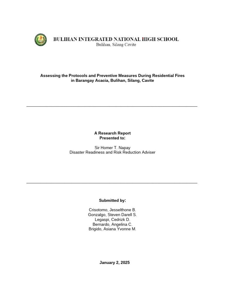 Assessing The Protocols and Preventive Measures During Residential ...