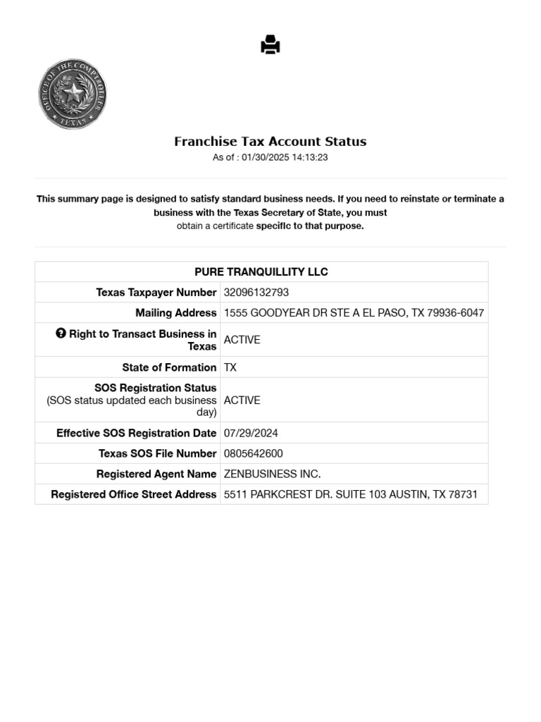 Texas Franchise Status | PDF