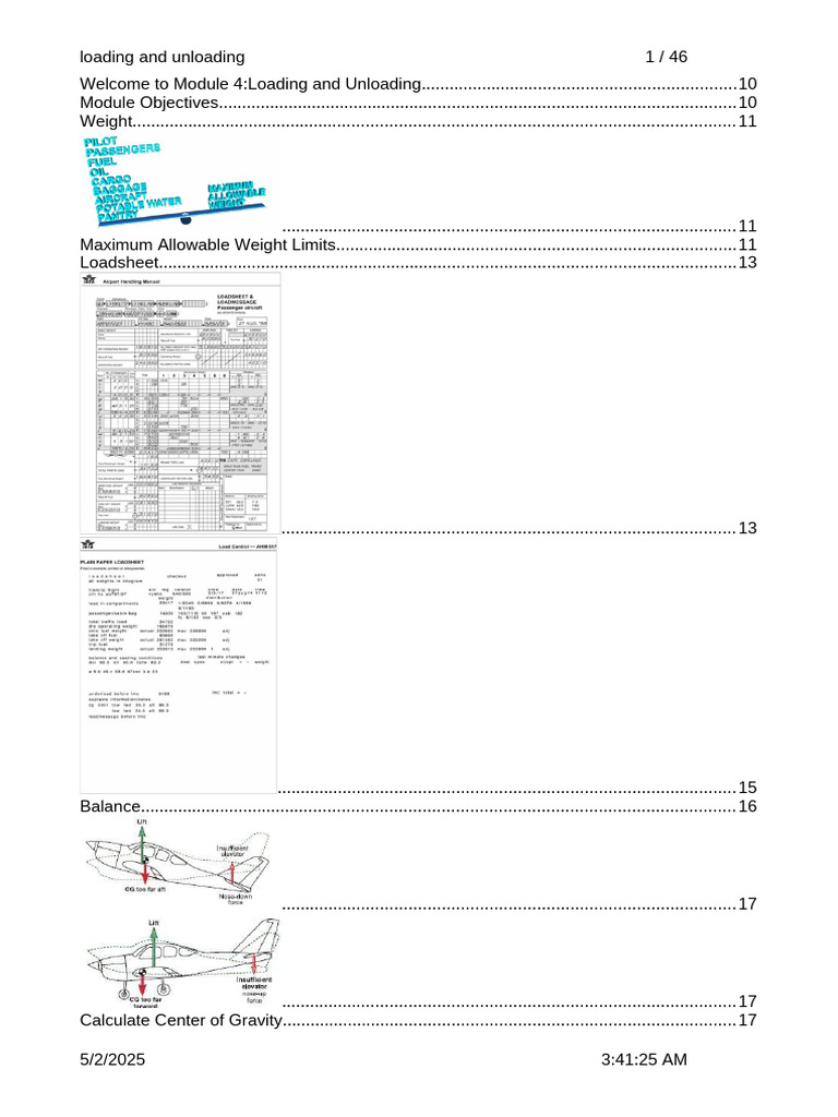 04-08-12 Loading and Unloading - Part 2 | PDF | Aviation | Aerospace ...