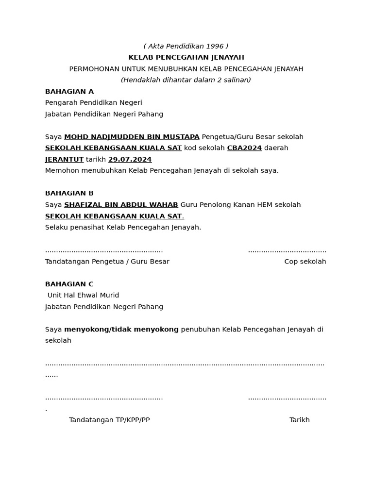 Akta Pendidikan 1996 | PDF