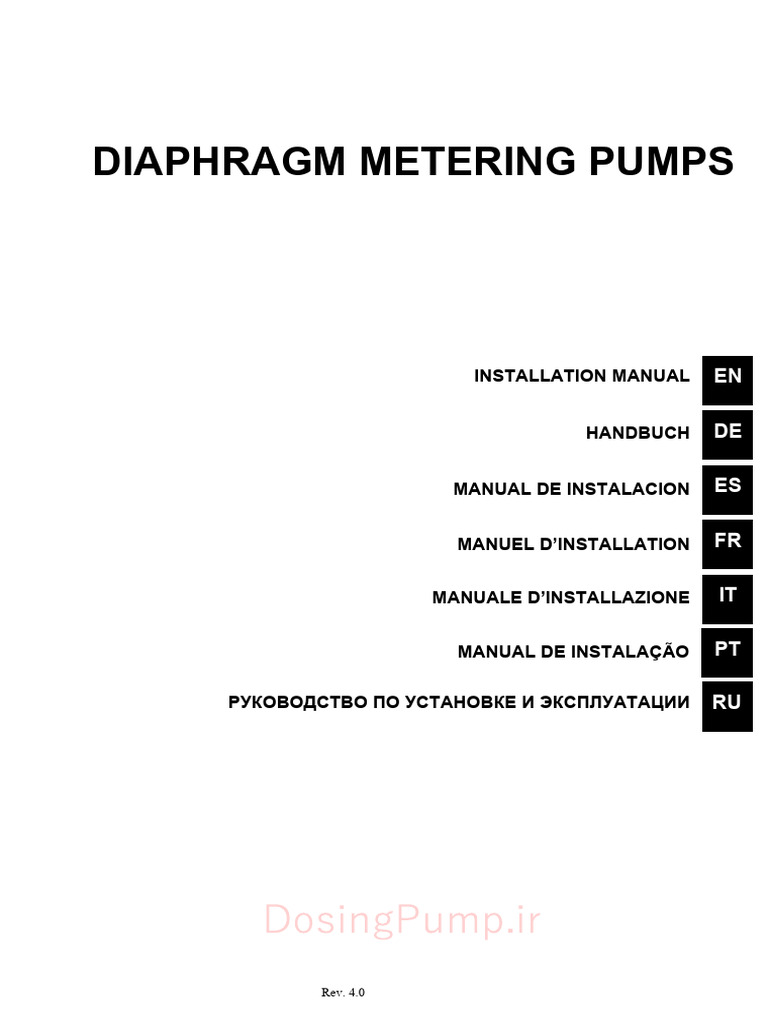 Injecta-Taurus-TM2-INSTALLATION-MANUAL | PDF | Pump | Valve