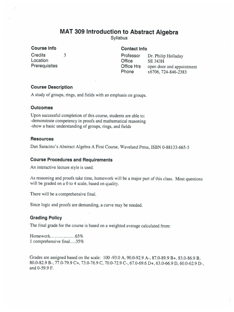 Abstract Algebra (Geneva) | PDF