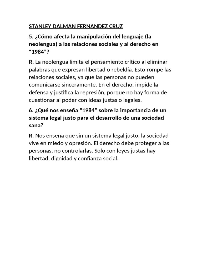 Pelicula 1984 Preg. 5 y 6 | PDF