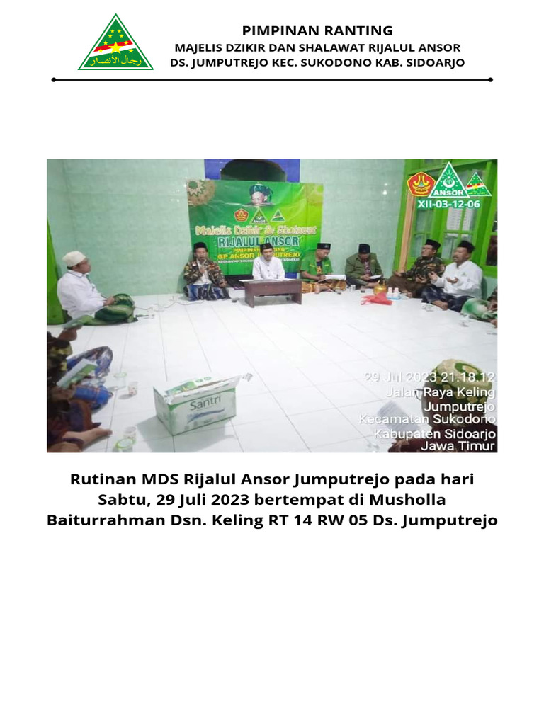 Foto Kegiatan Rijalul Ansor | PDF