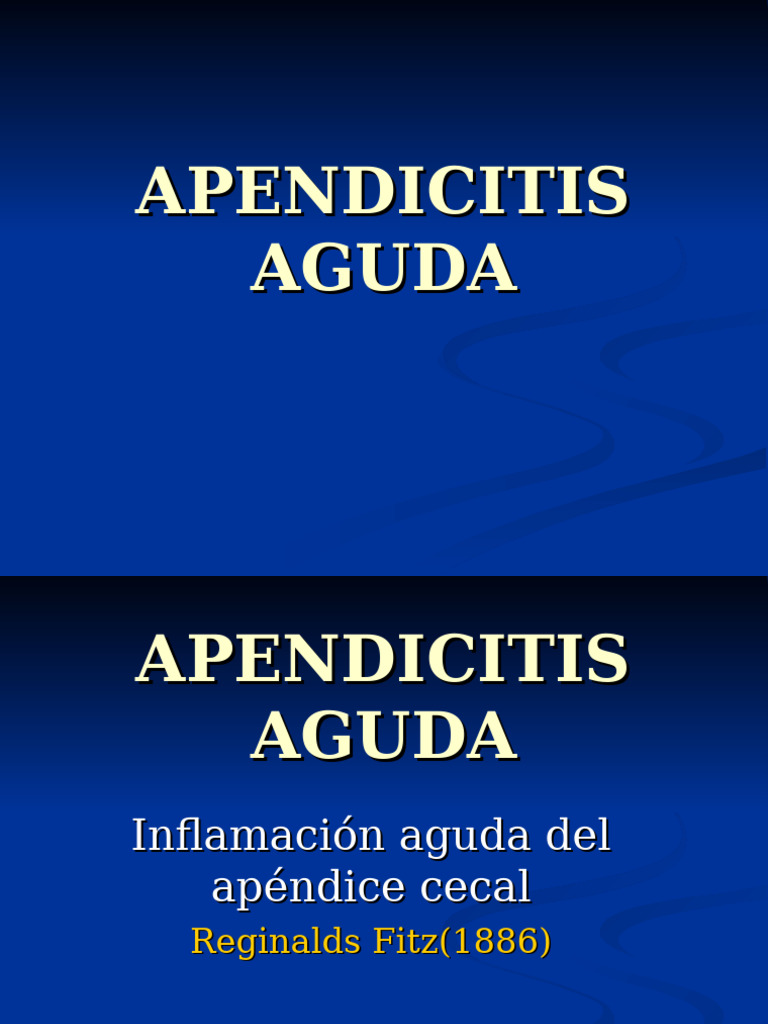 Apendicitis Aguda: Diagnóstico y Tratamiento | PDF | Especialidades ...