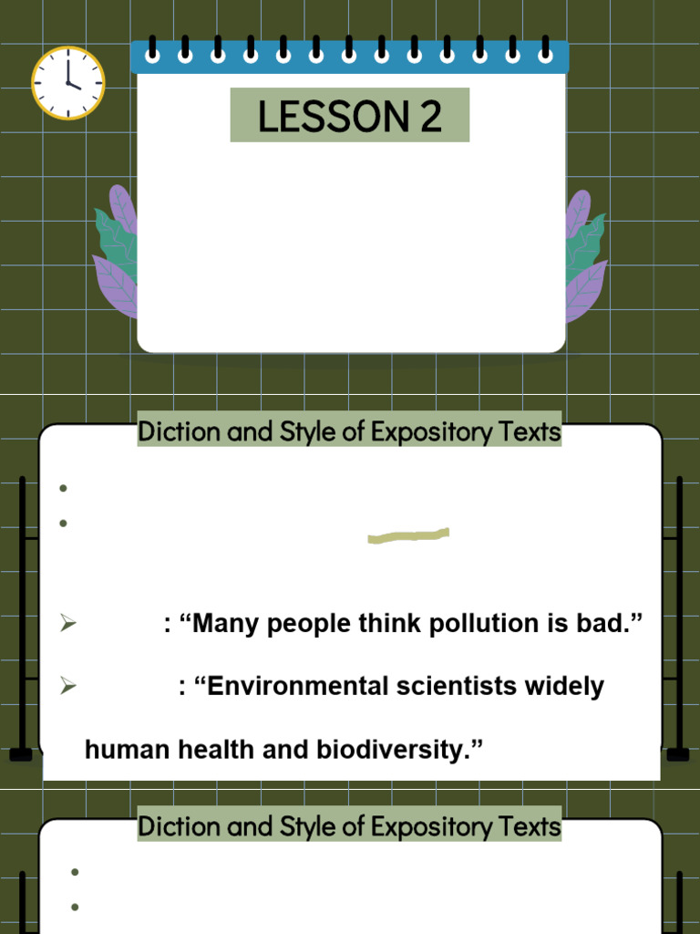 ENGLISH 7 Q4 Lesson 2 Language and Organization of Expository Texts ...