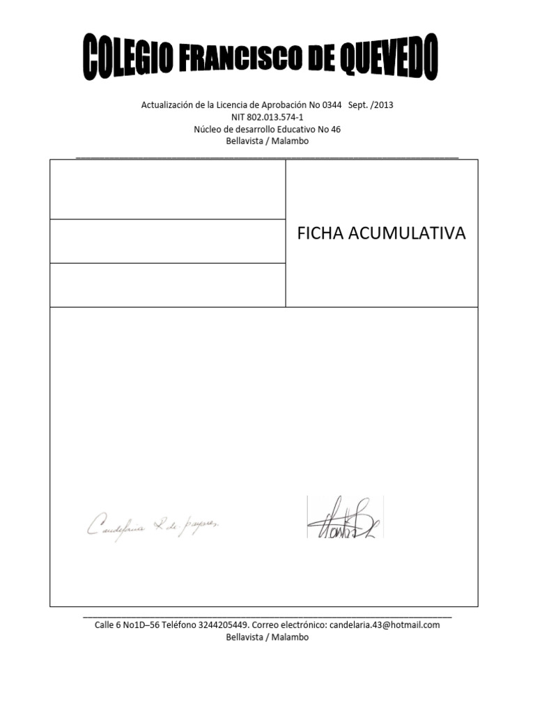 Fichas Conducta Elvis Yuseth Sandoval Torres | PDF