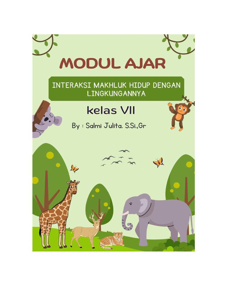Modul Ajar Ilmu Pengetahuan Alam (IPA) - Interaksi Makhluk Hidup Dan Lingkungan - Fase D | PDF