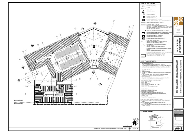 A041 ROOF PLAN AREA A | PDF | Architectural Design | Architecture