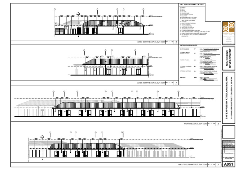 A051 Exterior Building Elevations | PDF | Roof | Building Technology