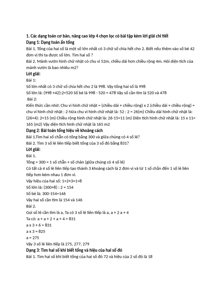 Toan CoBan BaiTap DapAn Lop4 | PDF