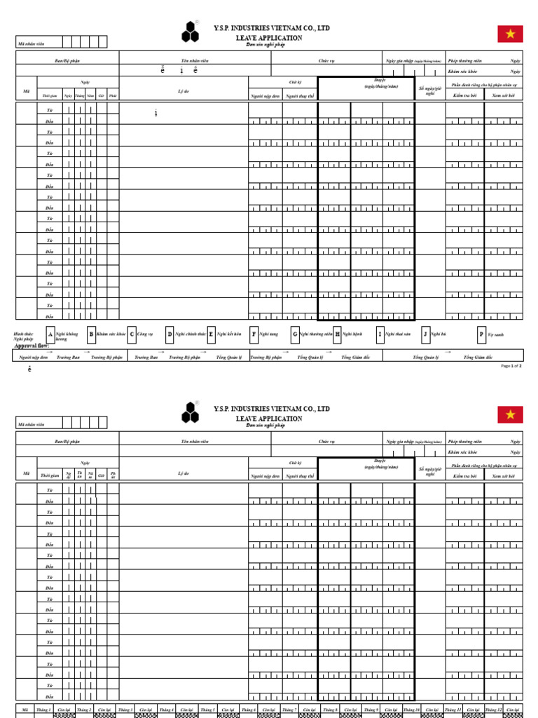 Annual Leave Form - Master | PDF