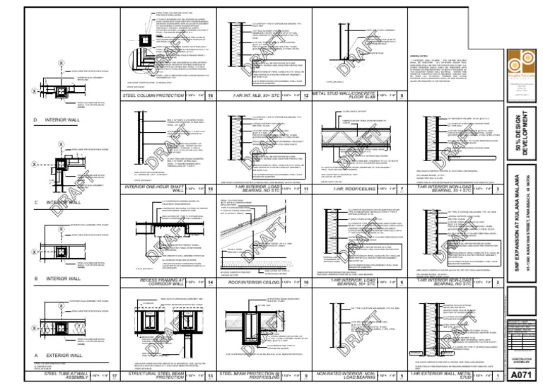 UL Fire-Rated Drywall Assembly Guide | PDF | Drywall | Wall