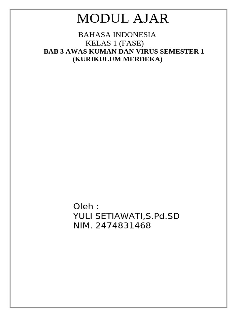 Modul Ajar Ukin | PDF