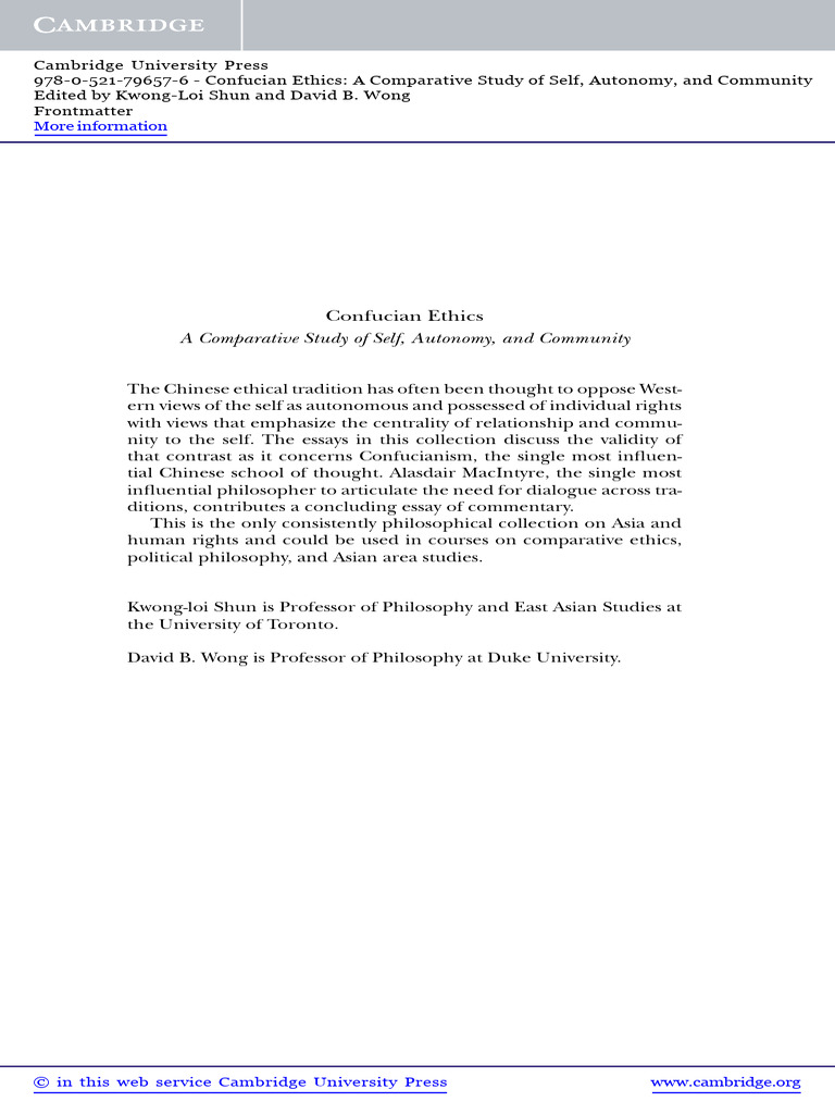Frontmatter | PDF | Confucianism | Liberal Arts Education