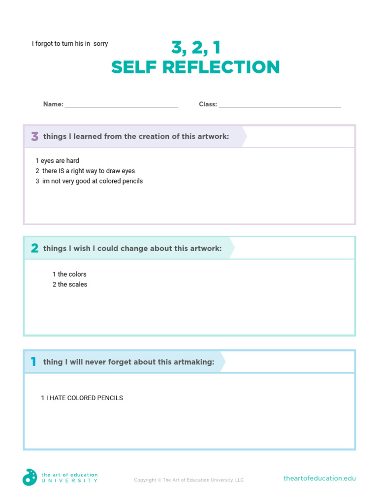 321 Self Reflection | PDF