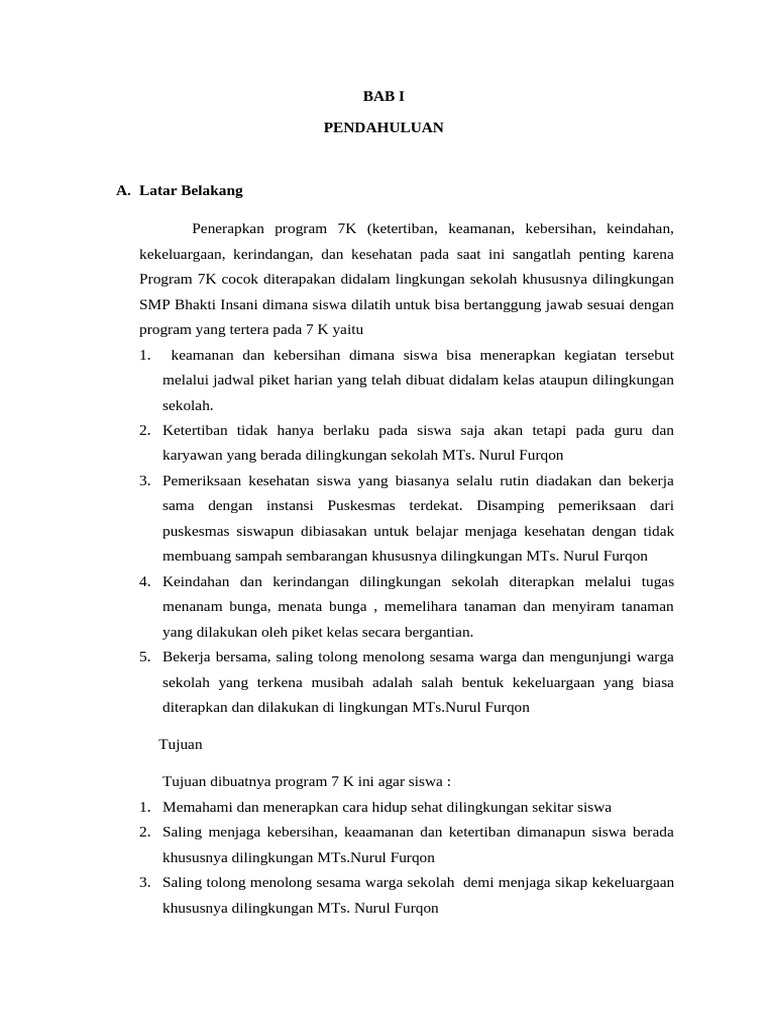 PROGRAM 7k Baru | PDF