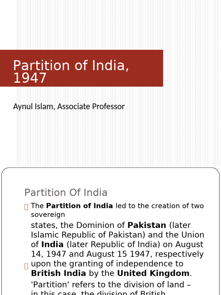 Partition of India 1947_16_03_2025 (3) (1) | PDF | Partition Of India ...