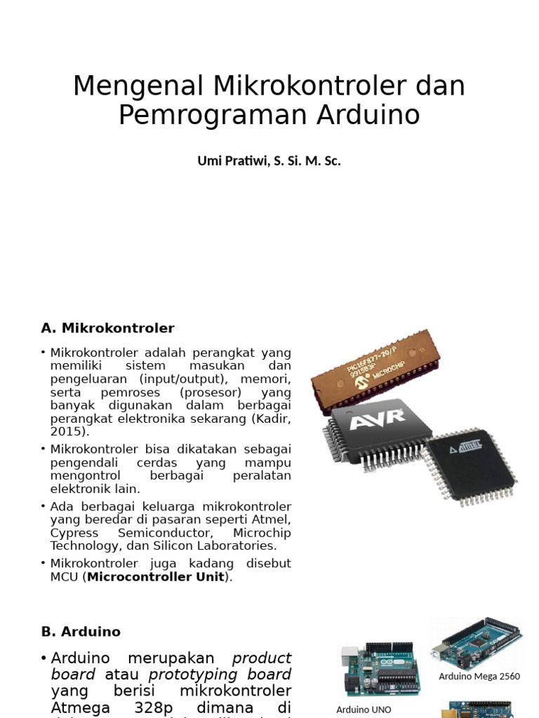 Mengenal Mikrokontroler Dan Arduino (1) | PDF