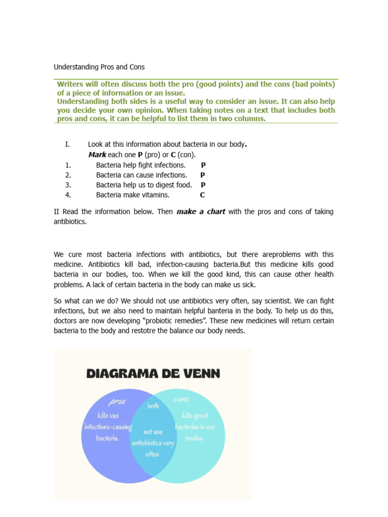 Understanding Pros and Cons | PDF