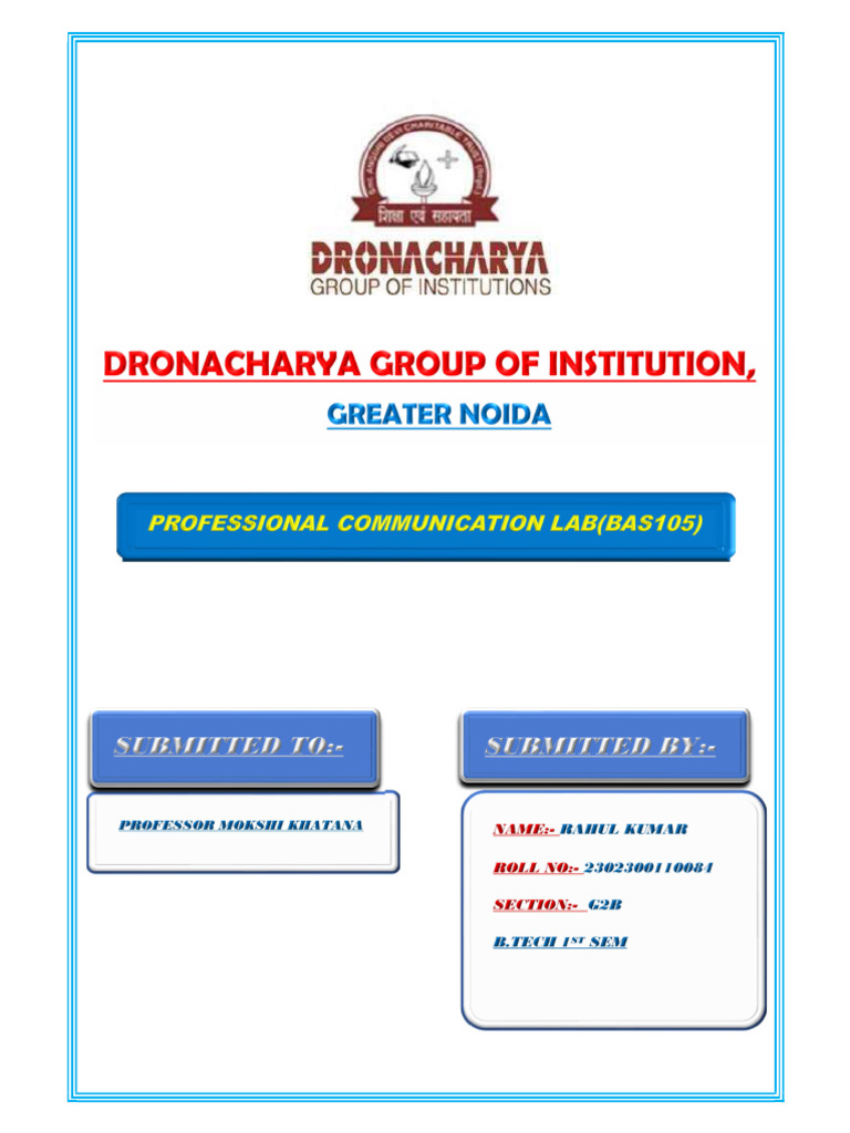 Soft Skill Front Page File | PDF