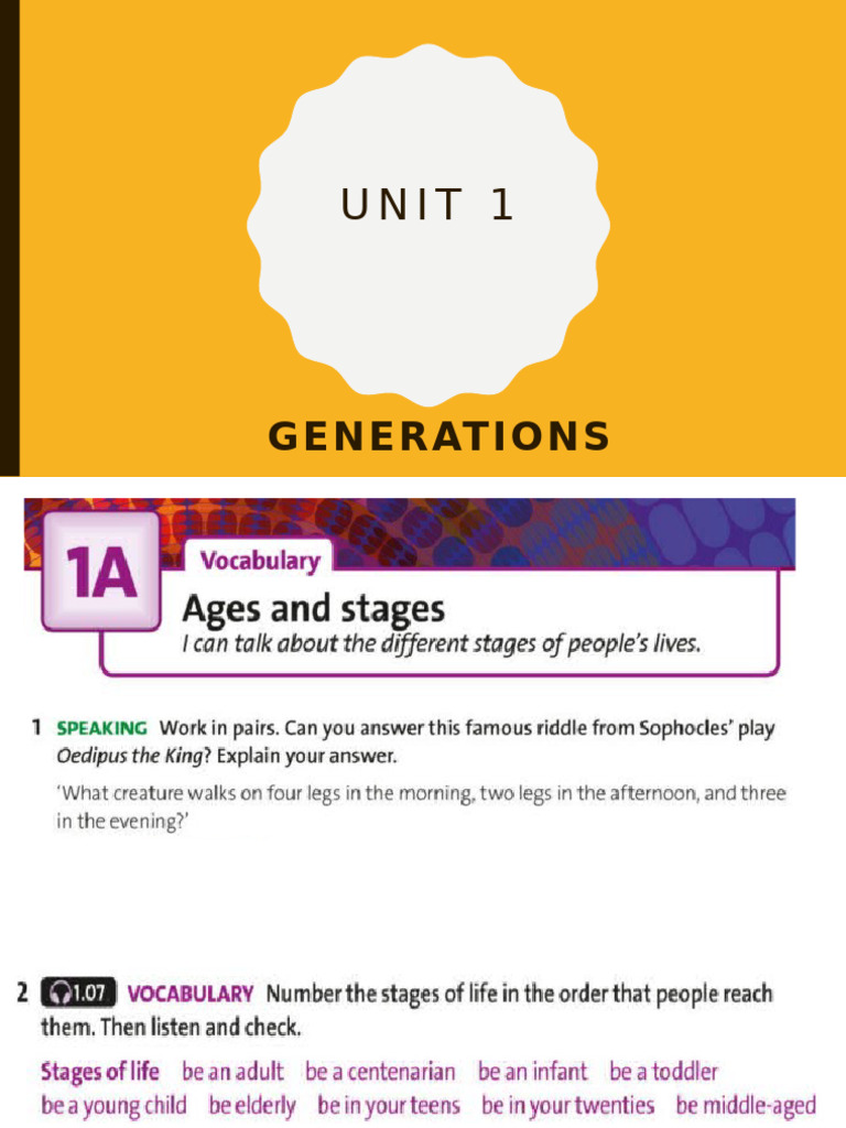 Unit 1 - Generations - Session 1 | PDF