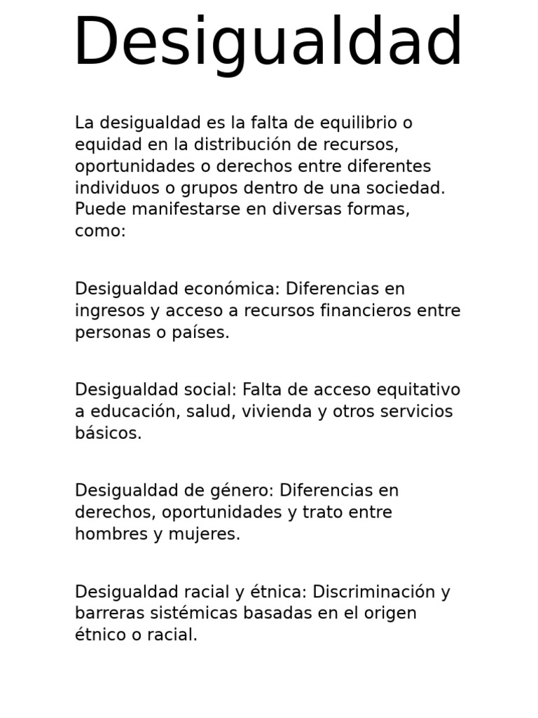 Desigualdad y Diversidad Social: Claves | PDF | Desigualdad social ...